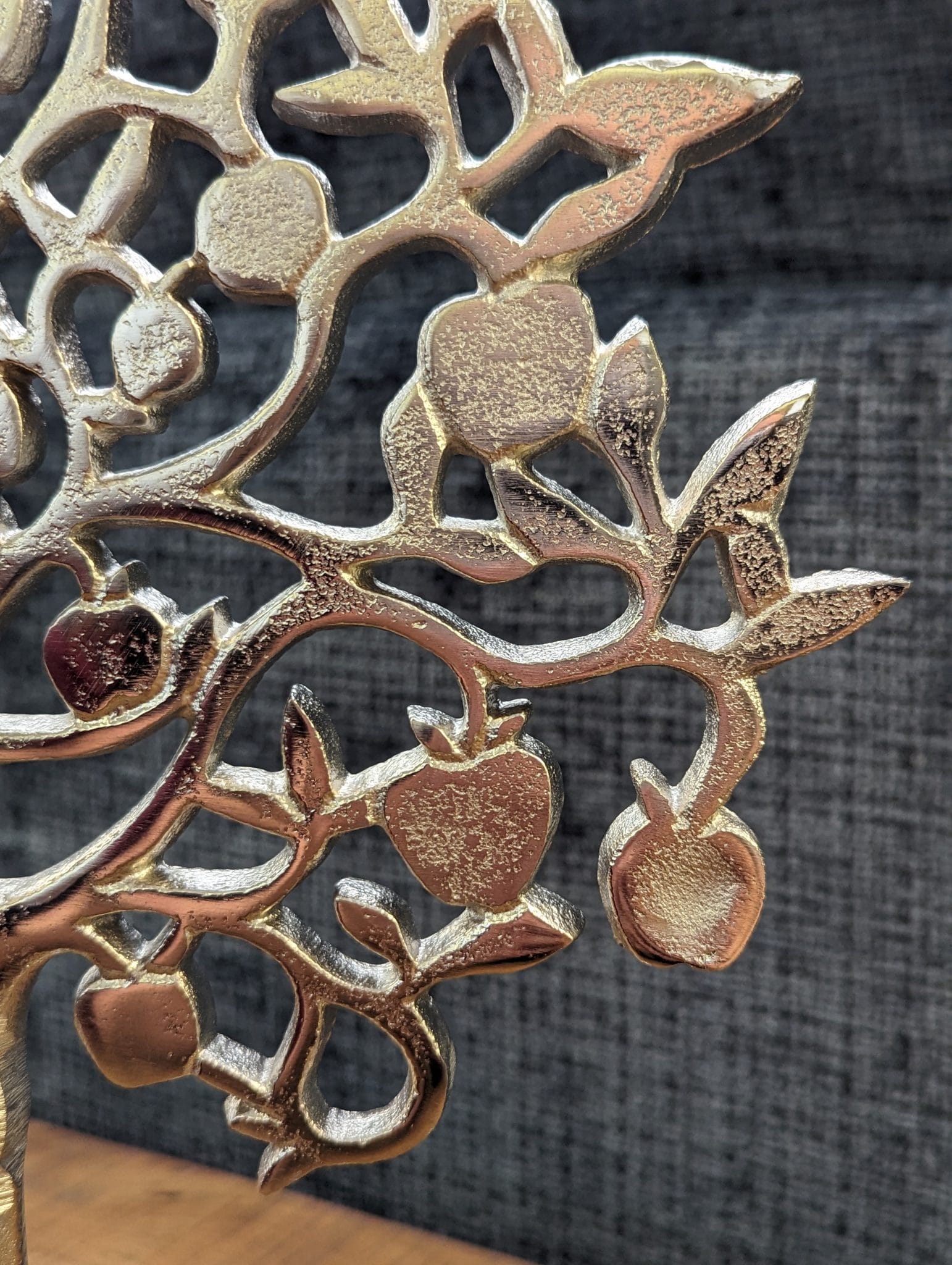 Deko Lebensbaum, 34cm hoch, vernickelt - Möbel Maack